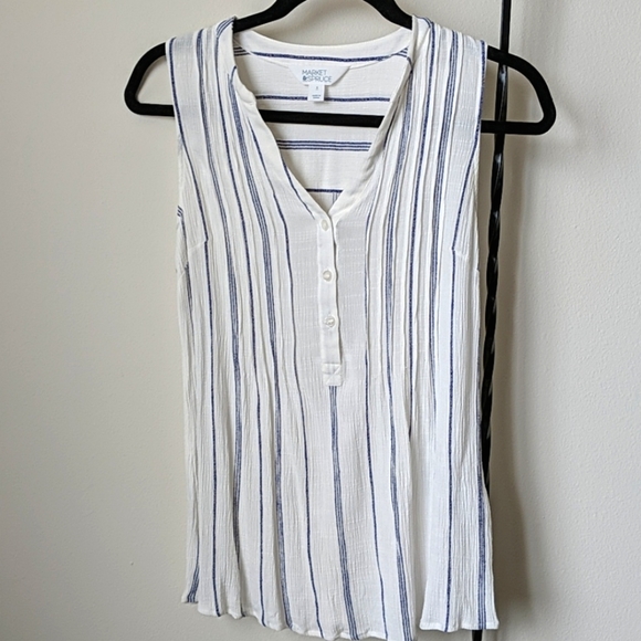 Market & Spruce | Tops | Market And Spruce Striped Vneck Blouse S ...